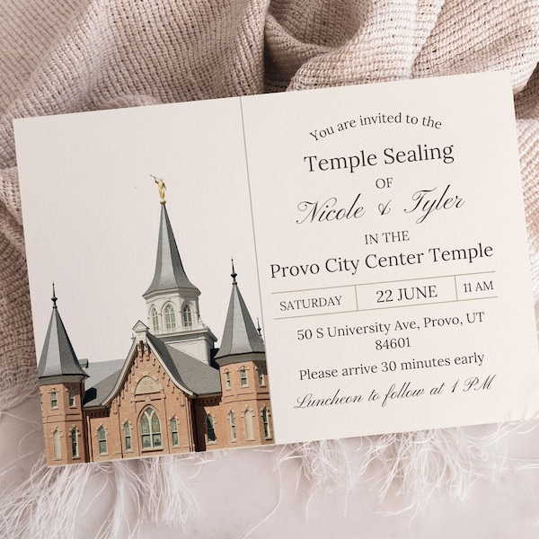 LDS Sealing Card Template Instant Download Editable Wedding Invitation ...