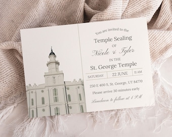 LDS Sealing Card Template – Instant Download – Editable Wedding ...