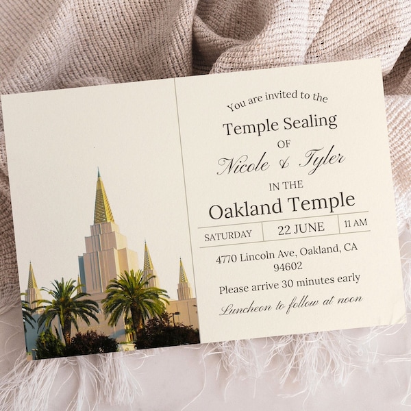 LDS Sealing Card Templateinstant Downloadeditable Wedding ...