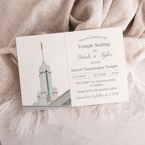 LDS Sealing Card Template – Instant Download–editable Wedding ...