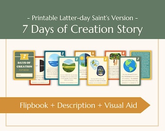 LDS 7 Days of Creation POSTERS | Primary – Visual Aid – Creation Story ...