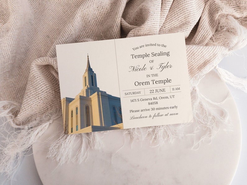 LDS Sealing Card Template – Instant Download – Editable Wedding ...