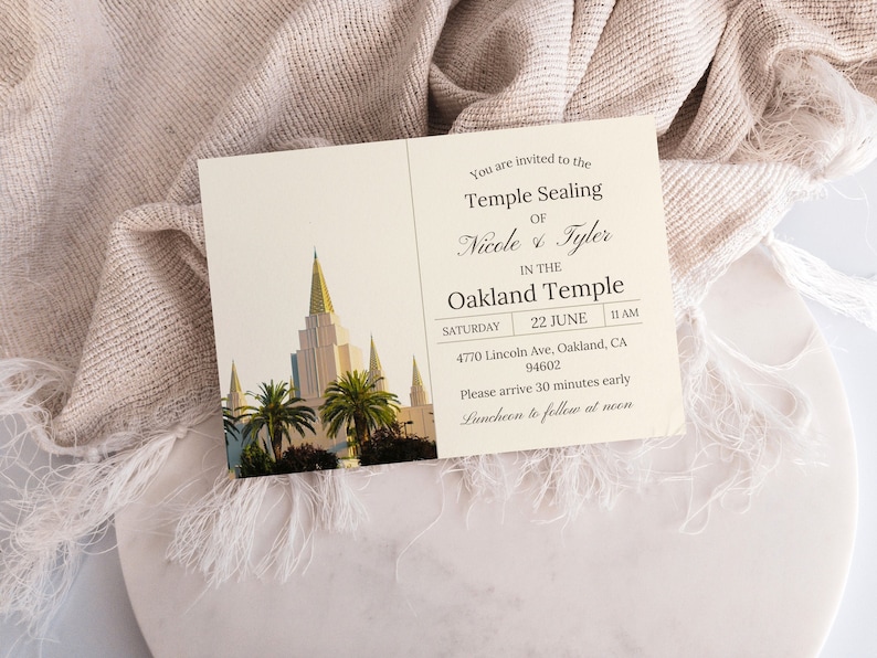 LDS Sealing Card Template –instant Download– Editable Wedding ...