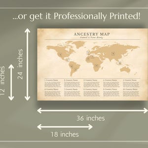 Detailed Ancestry Map Poster Template | Vintage World Map | Wall Art ...