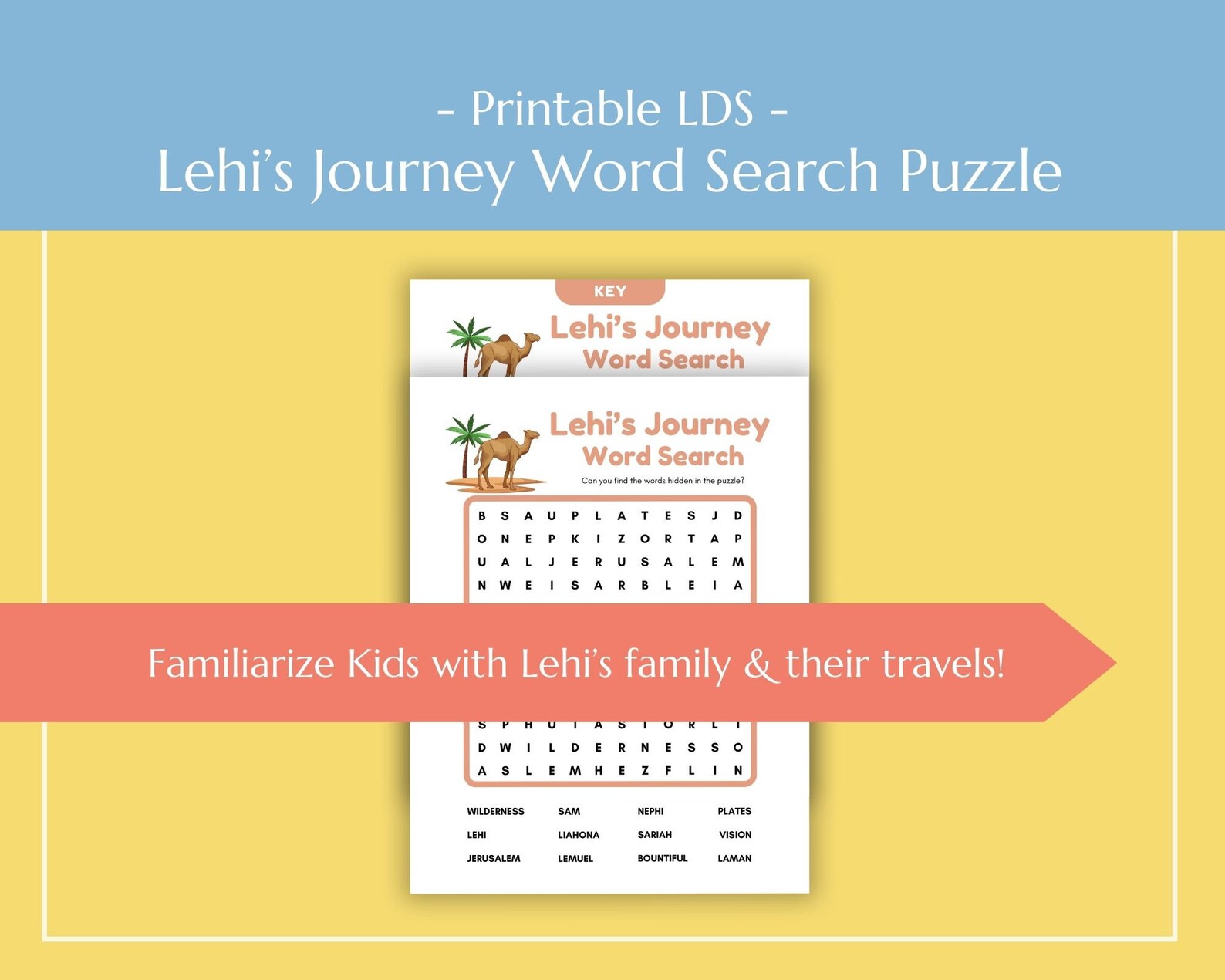 LDS Kids Book of Mormon Word Search | Primary 2024 Puzzle Game – LDS ...