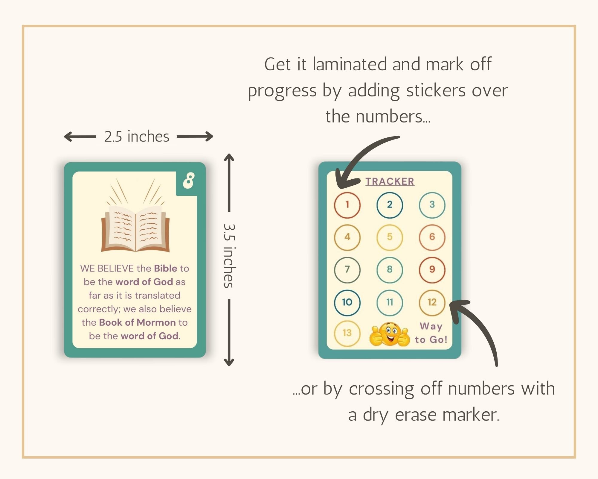 13 Articles of Faith FLIPBOOK | Primary – Visual Aid Memorization ...