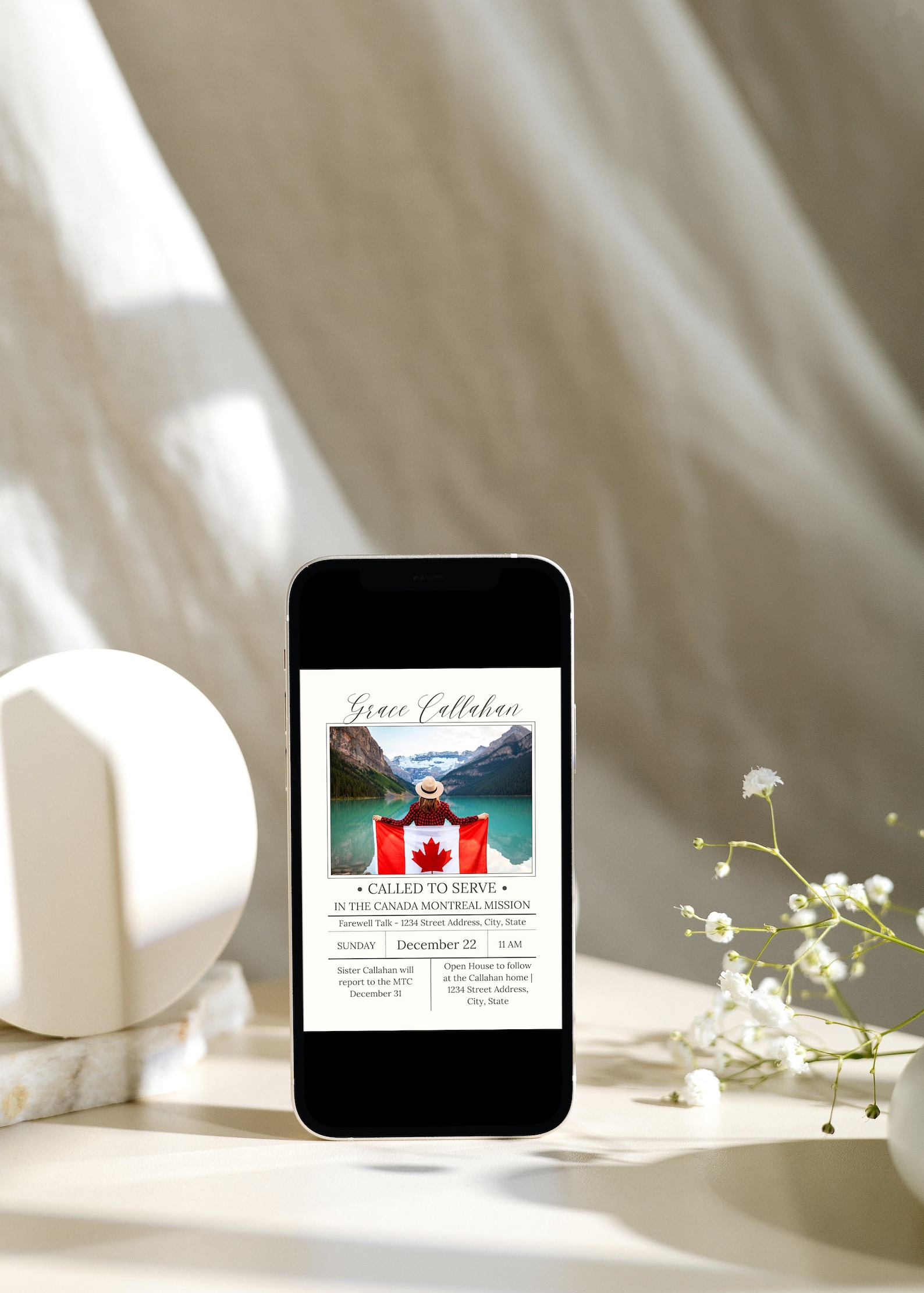 Grace | LDS Mission Farewell Invitation Template – Instant Download ...