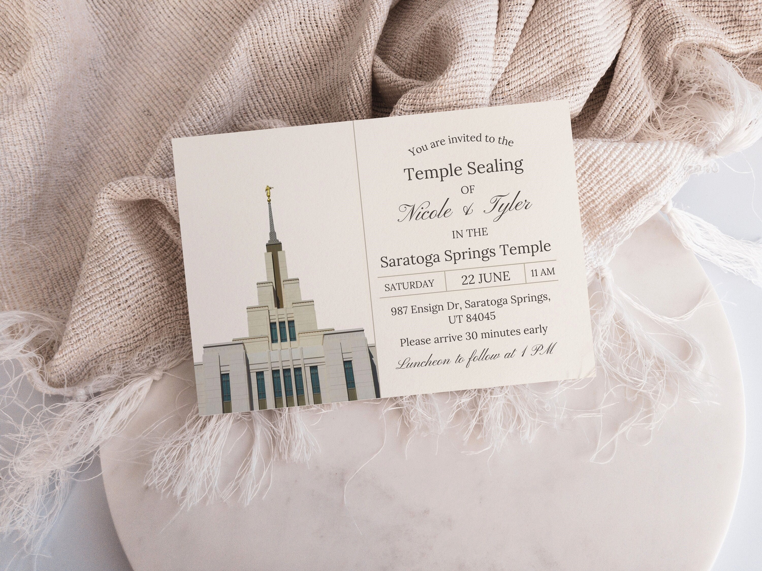 LDS Sealing Card Template – Instant Download–editable Wedding ...