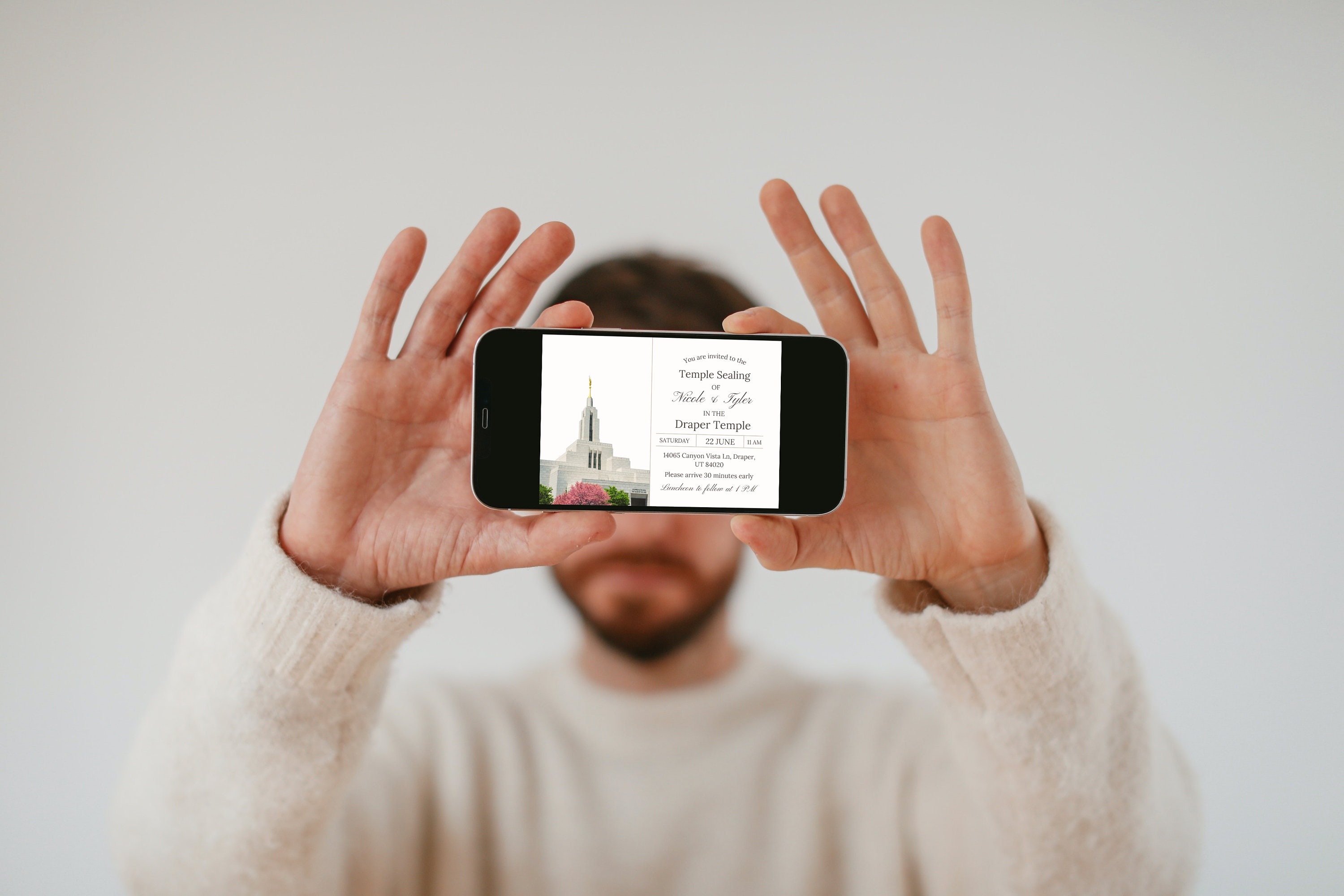 LDS Sealing Card Template – Instant Download – Editable Wedding ...