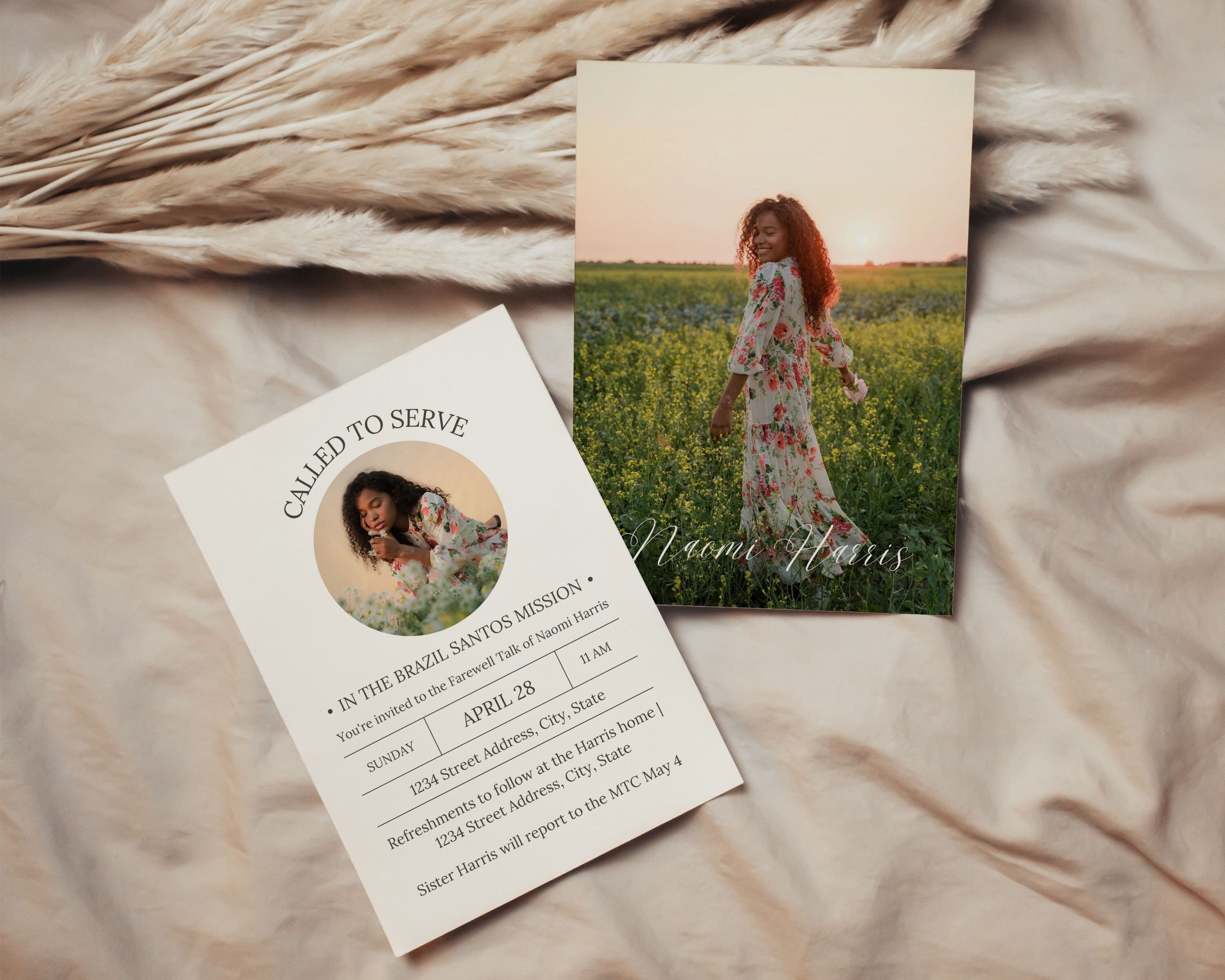 Naomi LDS Mission Farewell Invitation Template Instant Download ...
