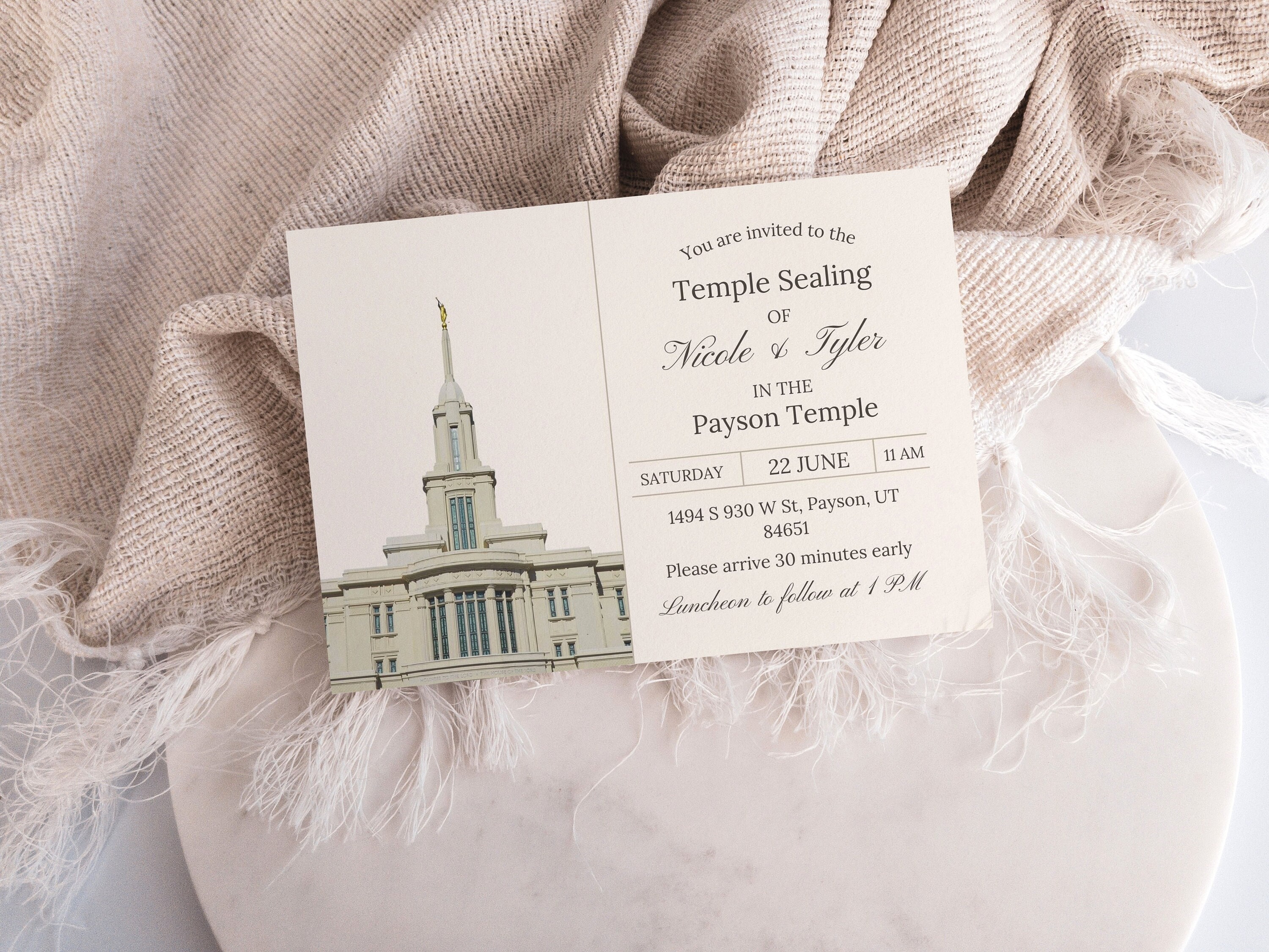 LDS Sealing Card Template – Instant Download – Editable Wedding ...