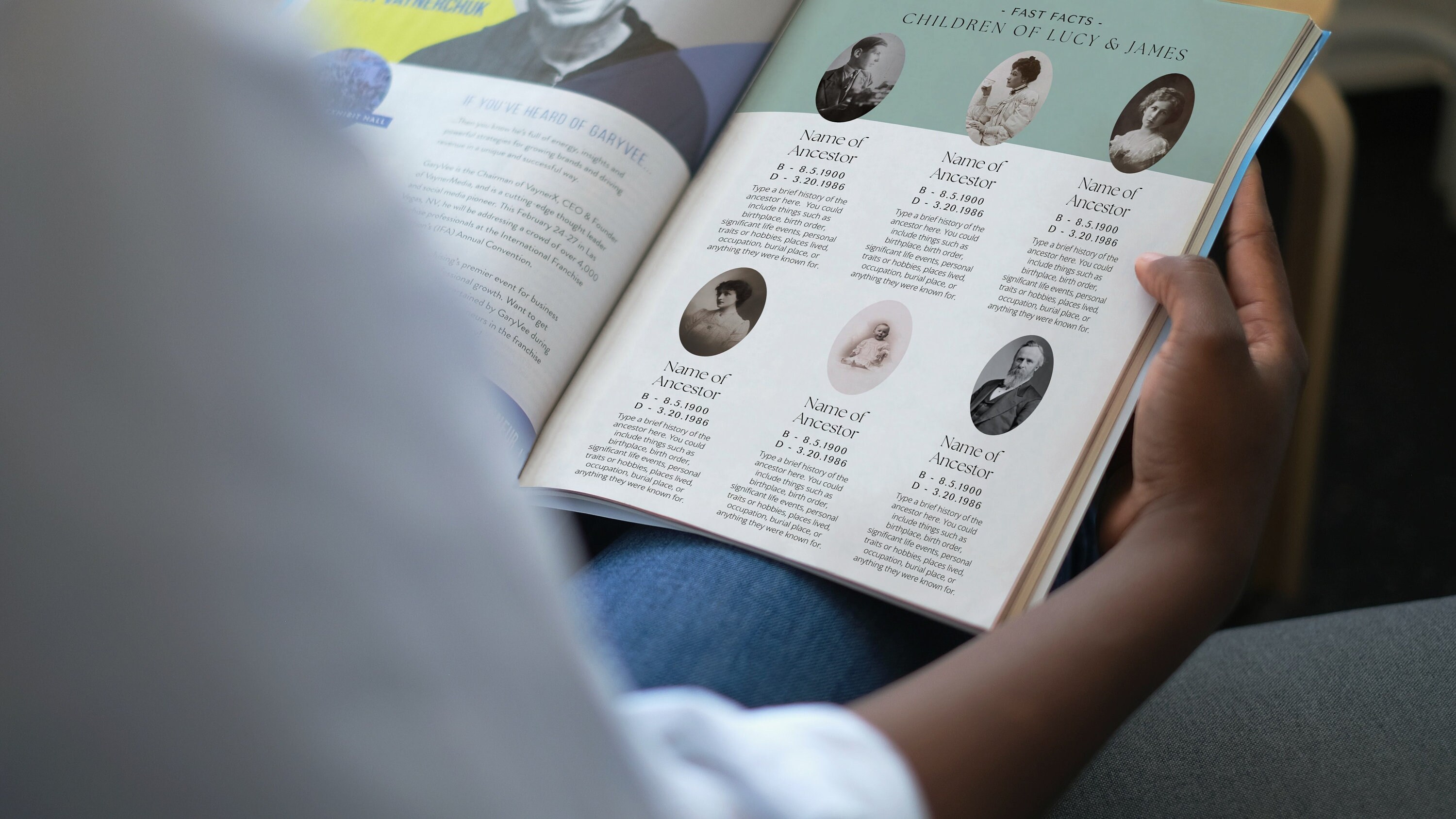 Ancestry Book Template | Genealogy Gift – Instant Download – Family ...