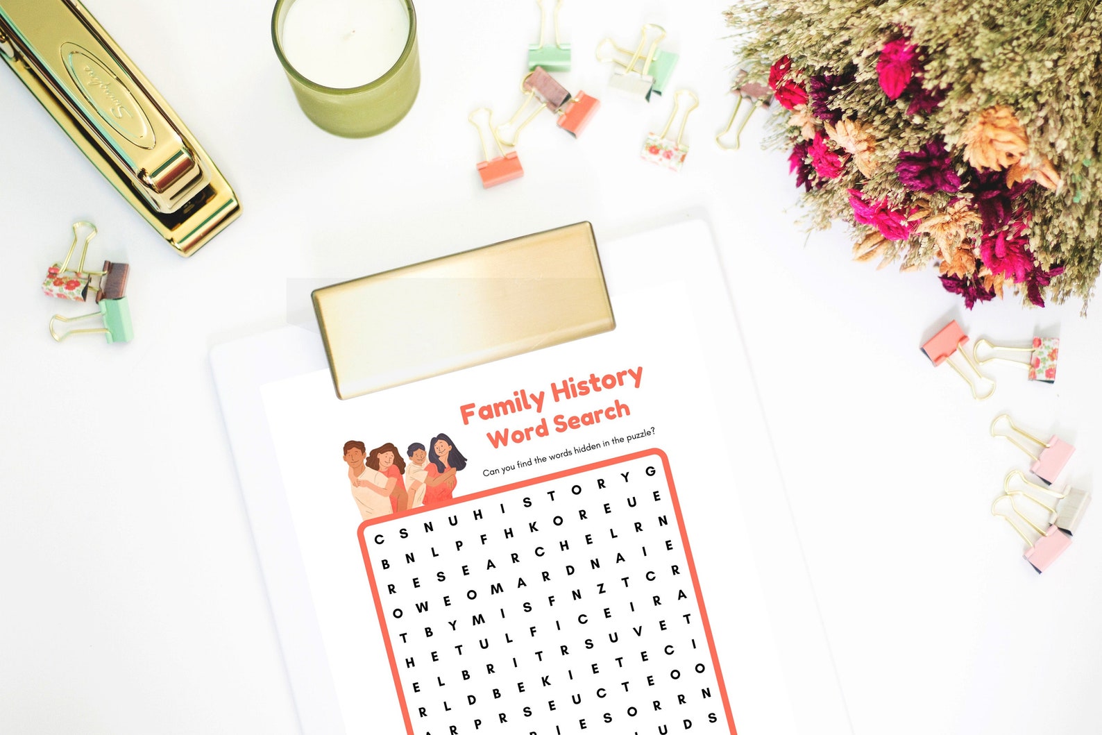 Kids and Youth Family History Word Search | Genealogy Puzzle Games ...