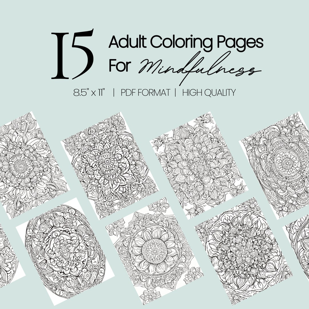 15 Mandala Coloring Pages, Adult Coloring, Coloring Book for ...