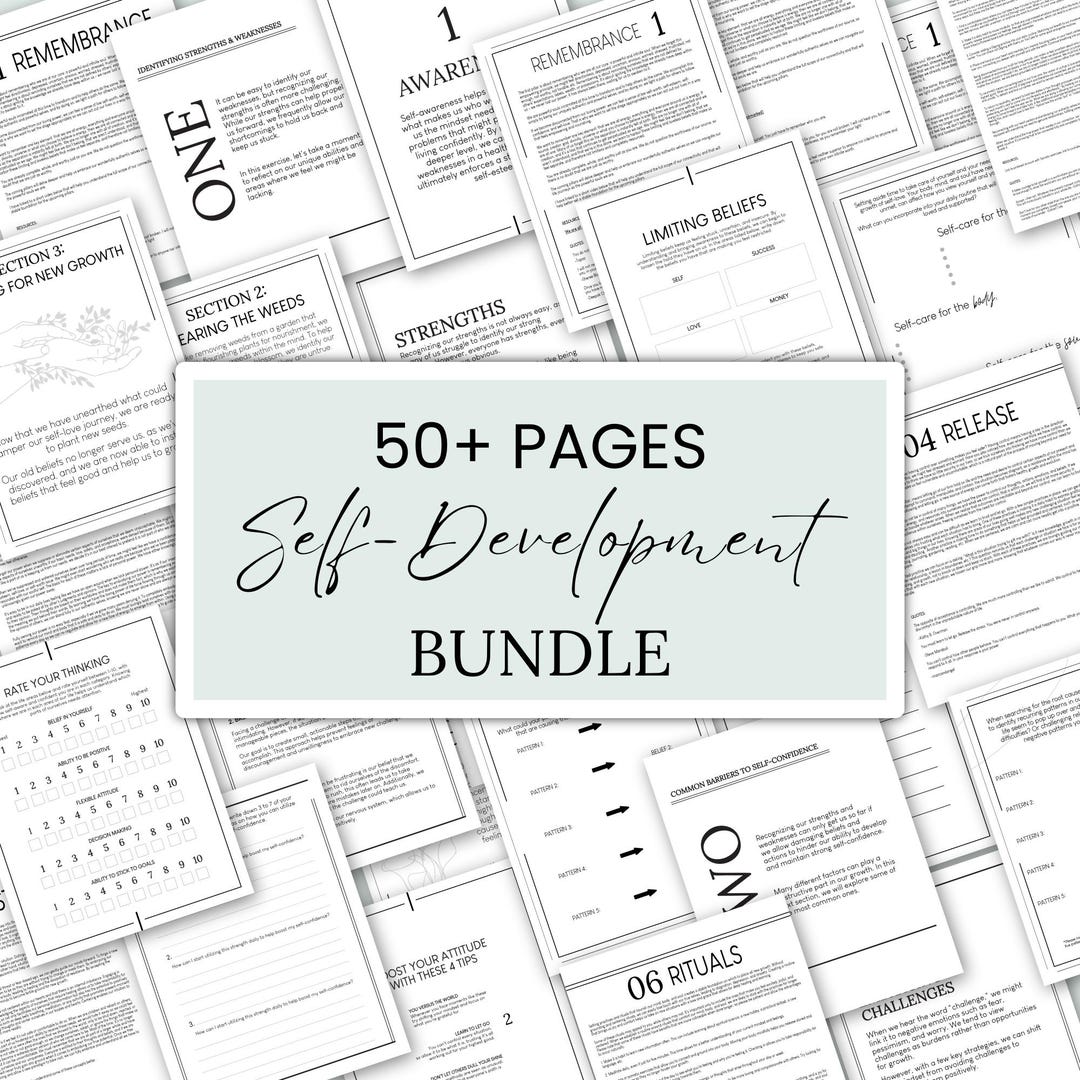 50+ Pages Self Development Bundle Fillable Worksheets PDF, Personal ...