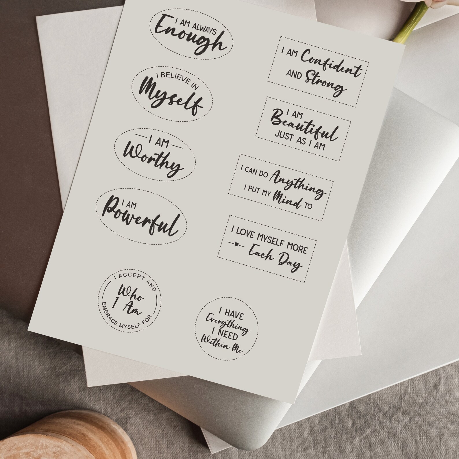 10 Printable Self-esteem Stickers DIY Positive Mindset Stickers ...