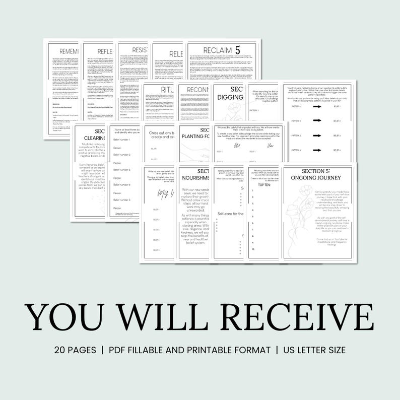 20 Pages Self Love Worksheet for Adults Fillable PDF, Ways to Love ...