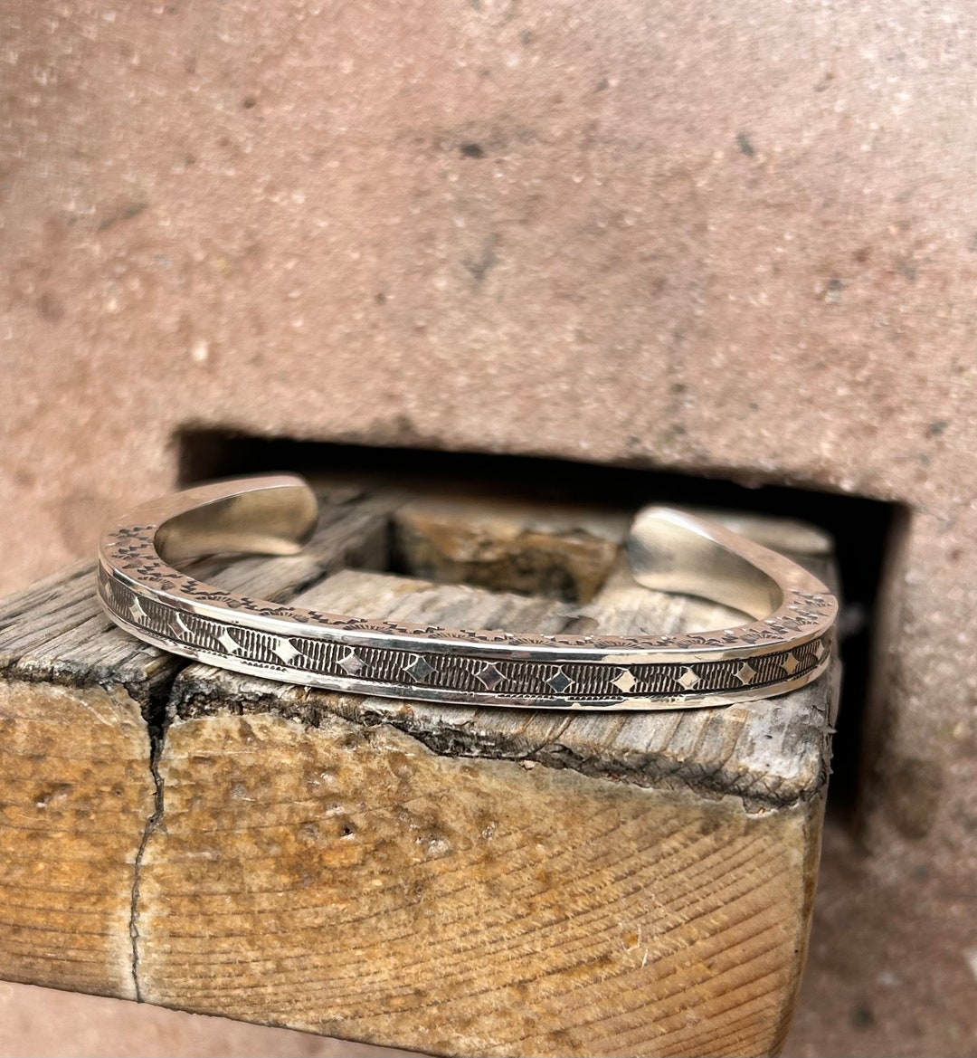 Heavy Thick Sterling Silver Navajo Mens Cuff Bracelet - Etsy