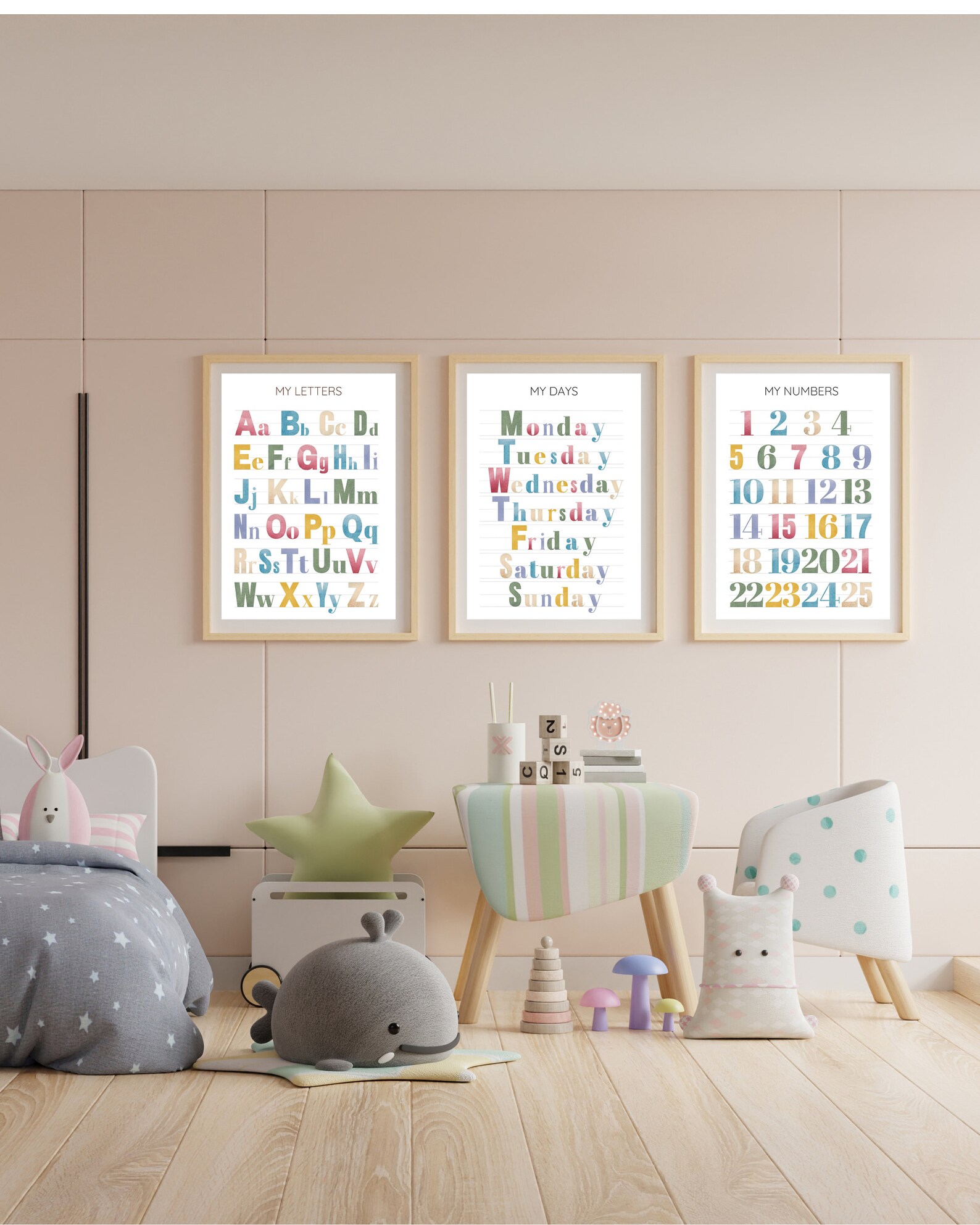 Set of Educational Posters, 5 Homeschool Prints I Montessorri Classroom ...