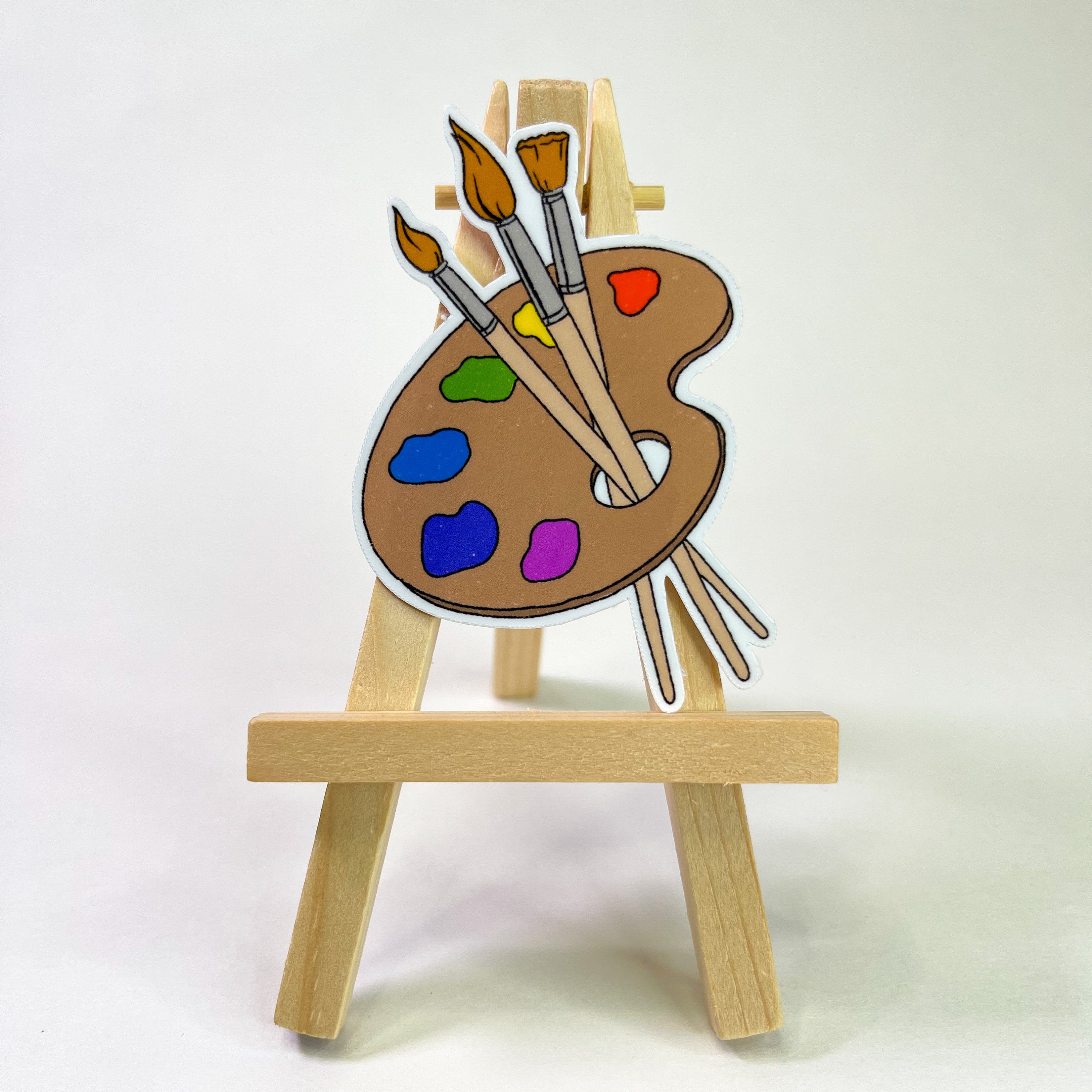 Paint Palette Sticker, Artist Palette, Artist Gift, Waterproof Sticker ...