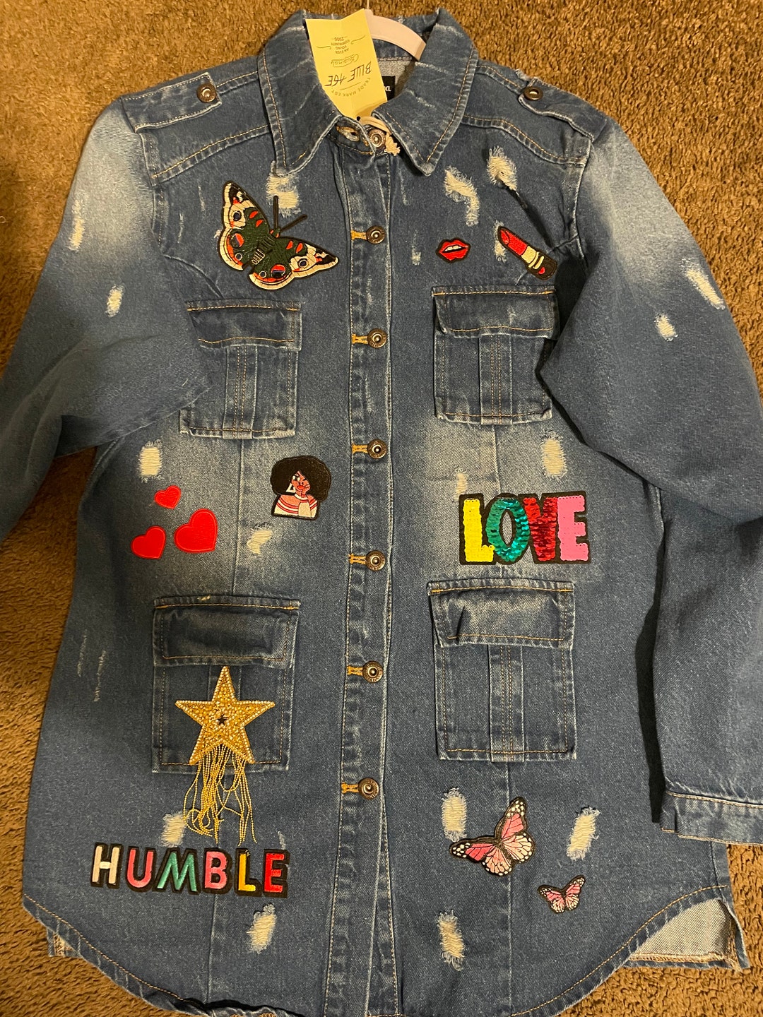 Patchwork Demin Jacket - Etsy