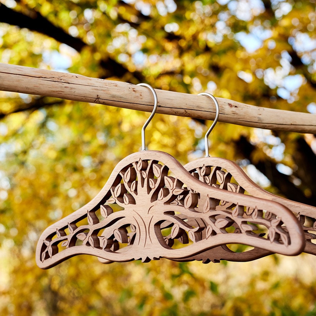 Tree of Life Hanger Luxury Wood Hanger With Amethyst Rose - Etsy