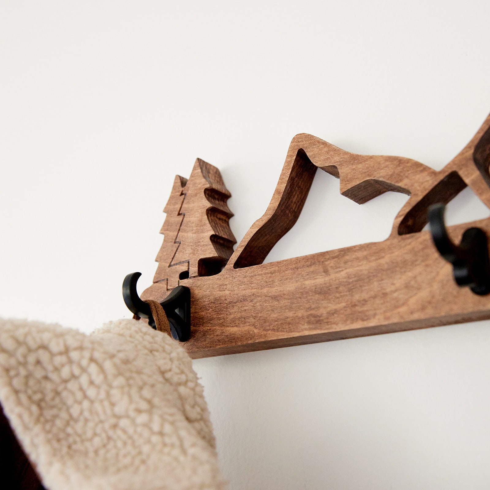 Mountain Coat Rack Mountain Scene Coat Rack Rustic Mountain Coat Rack ...