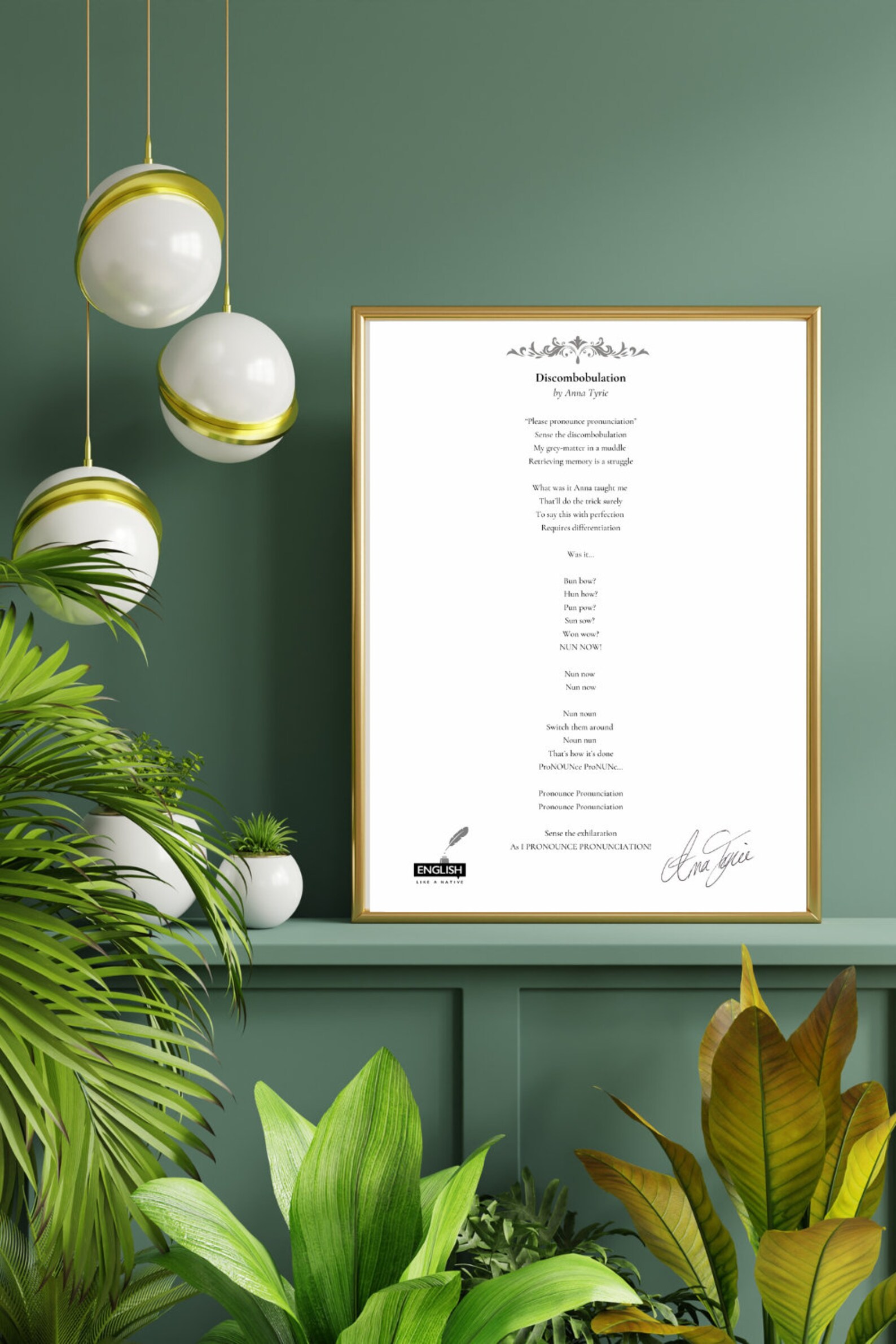 English Pronunciation Poem Digital, Print & Audio, Anna Tyrie, English ...