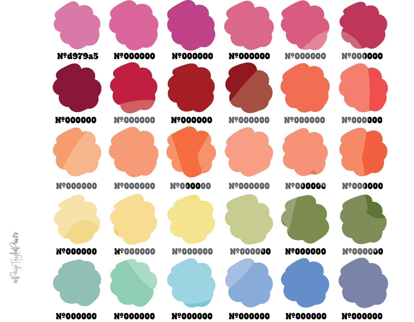 Orange Princess Tulip Procreate Color Palette, Colorful Palette, Color ...