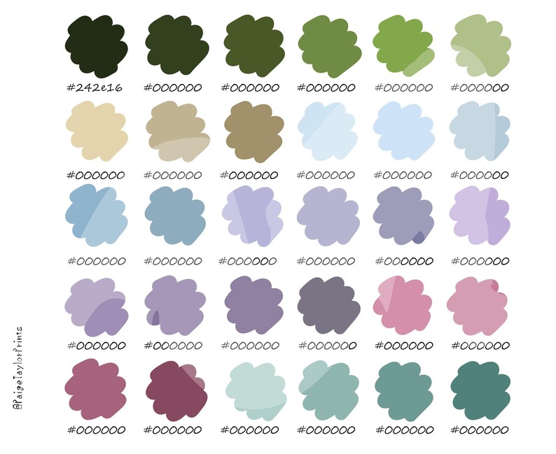 Mountain Monardella Procreate Color Palette, Digital Illustration Color ...