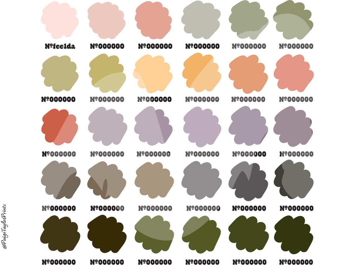 Swamp Flowers Procreate Color Palette, Colorful Palette, Color Palette ...