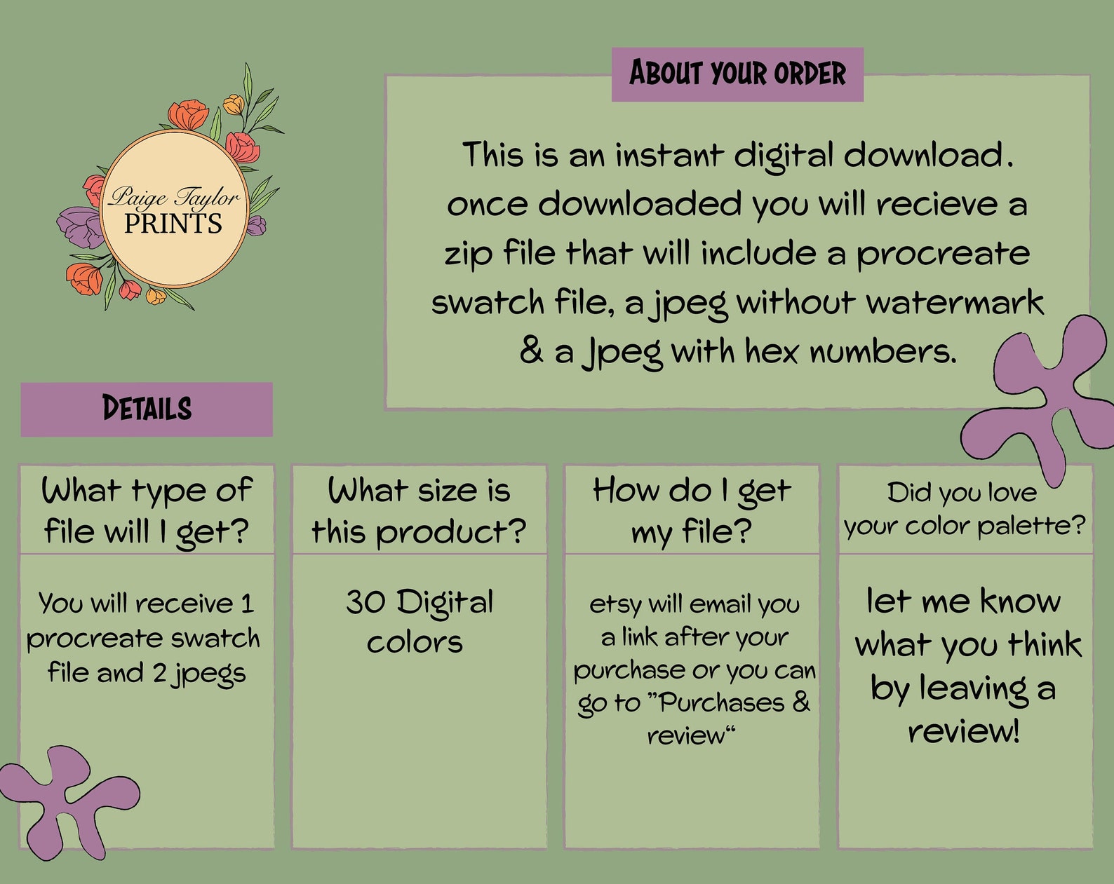 Lavender Lemonade Procreate Color Palette, Colorful Palette, Color ...
