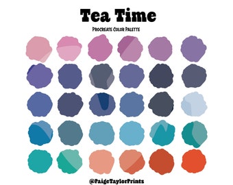 Blueberry Bush Procreate Color Palette, Colorful Palette, Color Palette ...