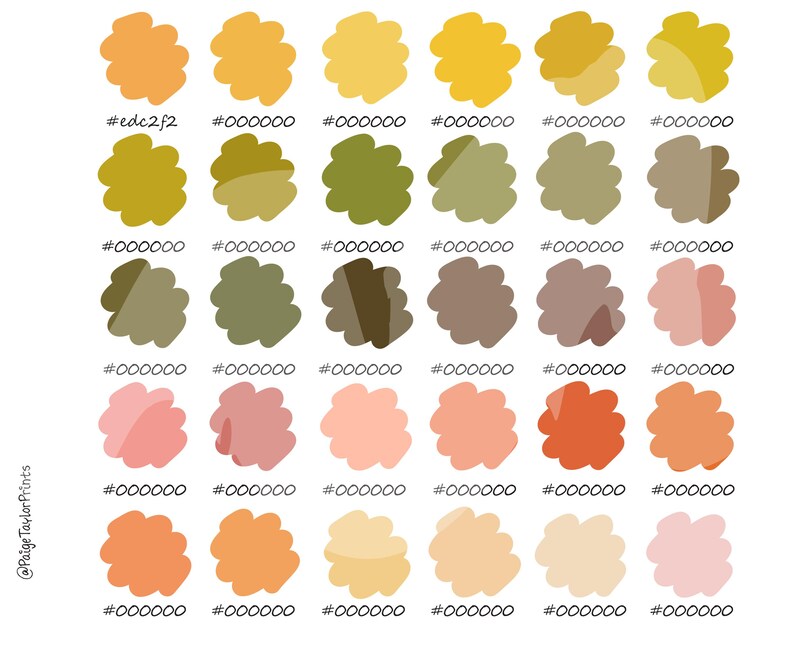 Sweet Pears Procreate Color Palette, Colorful Palette, Color Palette ...