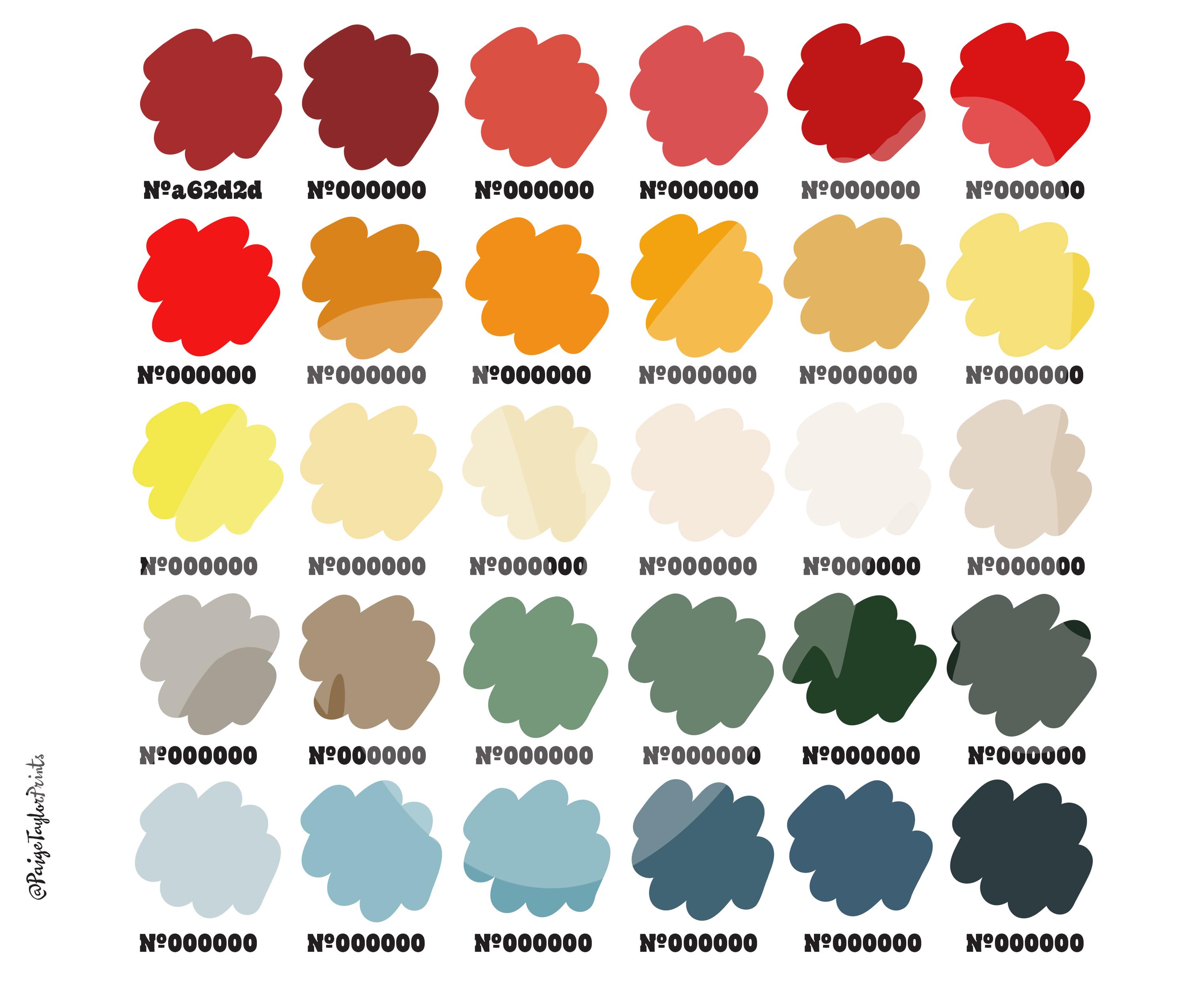 Christmas Carols Procreate Color Palette, Colorful Palette, Color ...