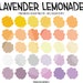 Lavender Lemonade Procreate Color Palette, Colorful Palette, Color ...