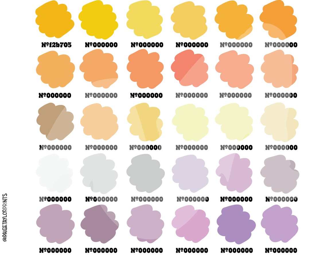Lavender Lemonade Procreate Color Palette, Colorful Palette, Color ...