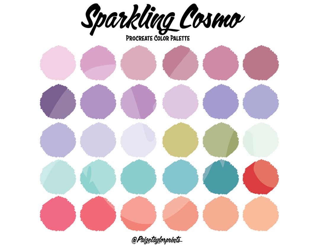 Sparkling Cosmo Digital Color Palette, Colorful Palette, Color Palette ...