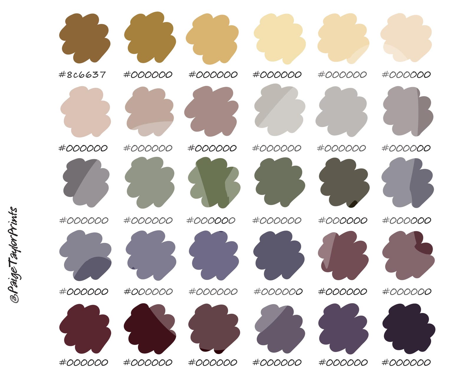 Outback Cottage Procreate Color Palette, Digital Art Color Inspiration ...