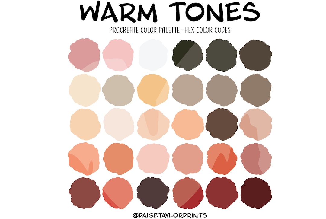 Warm Tones Procreate Color Palette, Colorful Palette, Color Palette ...
