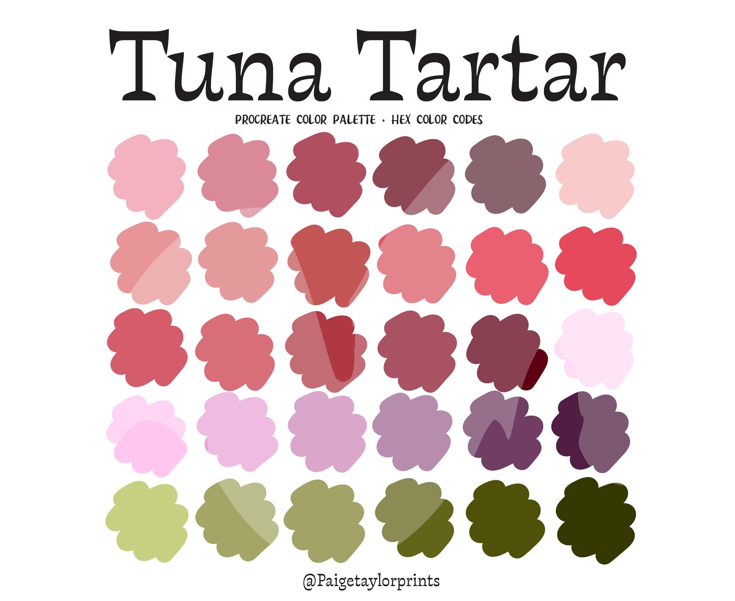 Tuna Tartar Procreate Color Palette, Colorful Palette, Color Palette ...