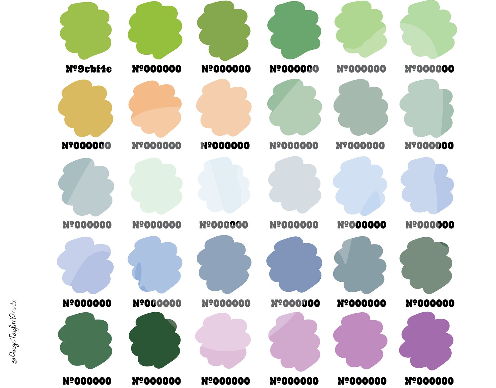 Heather Bells Procreate Color Palette, Colorful Palette, Color Palette ...