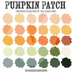 Pumpkin Patch Procreate Color Palette, Colorful Palette, Color Palette ...