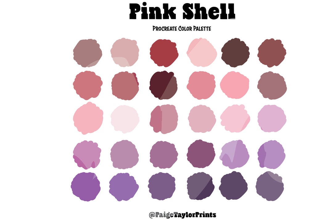 Pink Shell Procreate Color Palette - Etsy