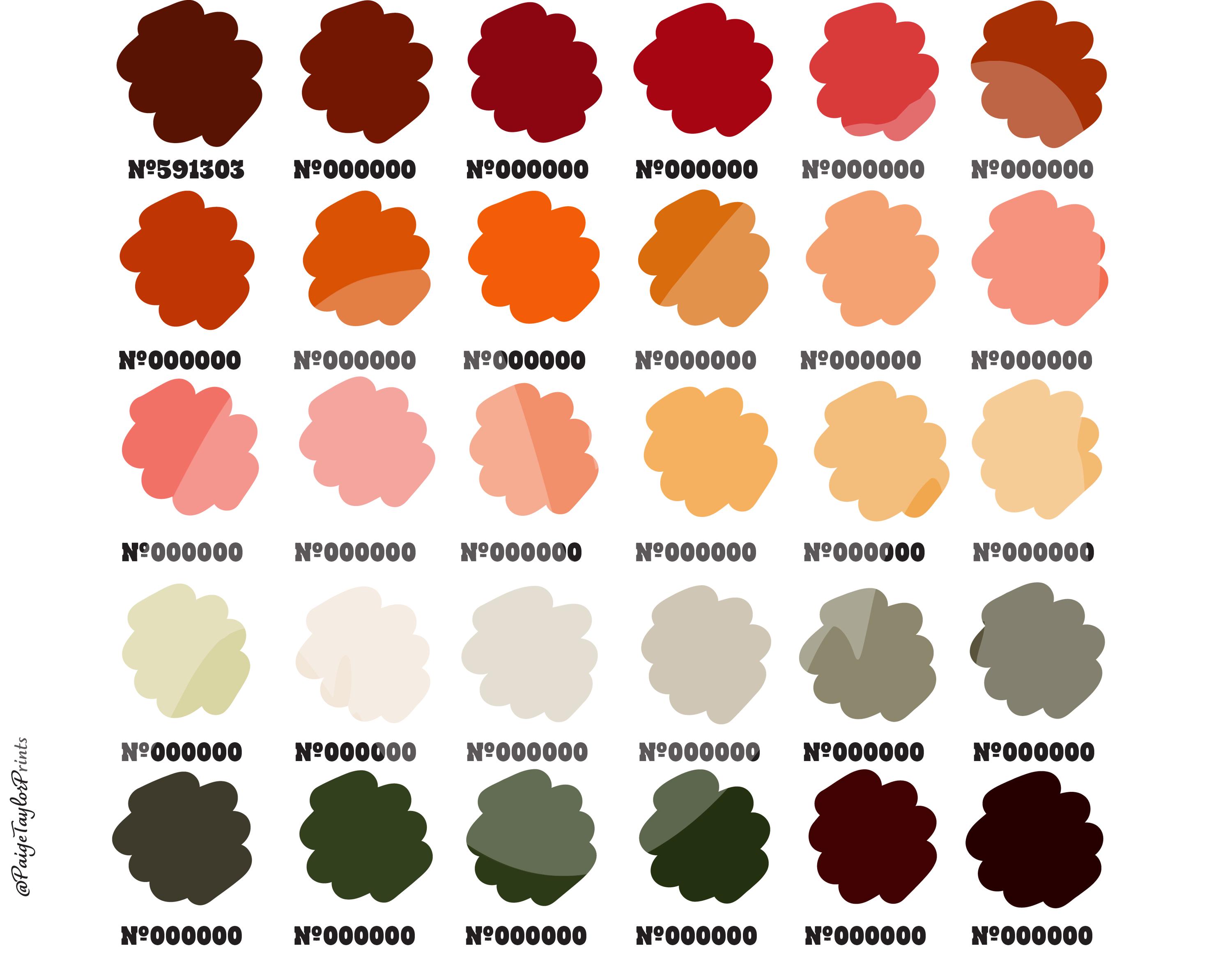Fall Harvest Procreate Color Palette, Colorful Palette, Color Palette ...