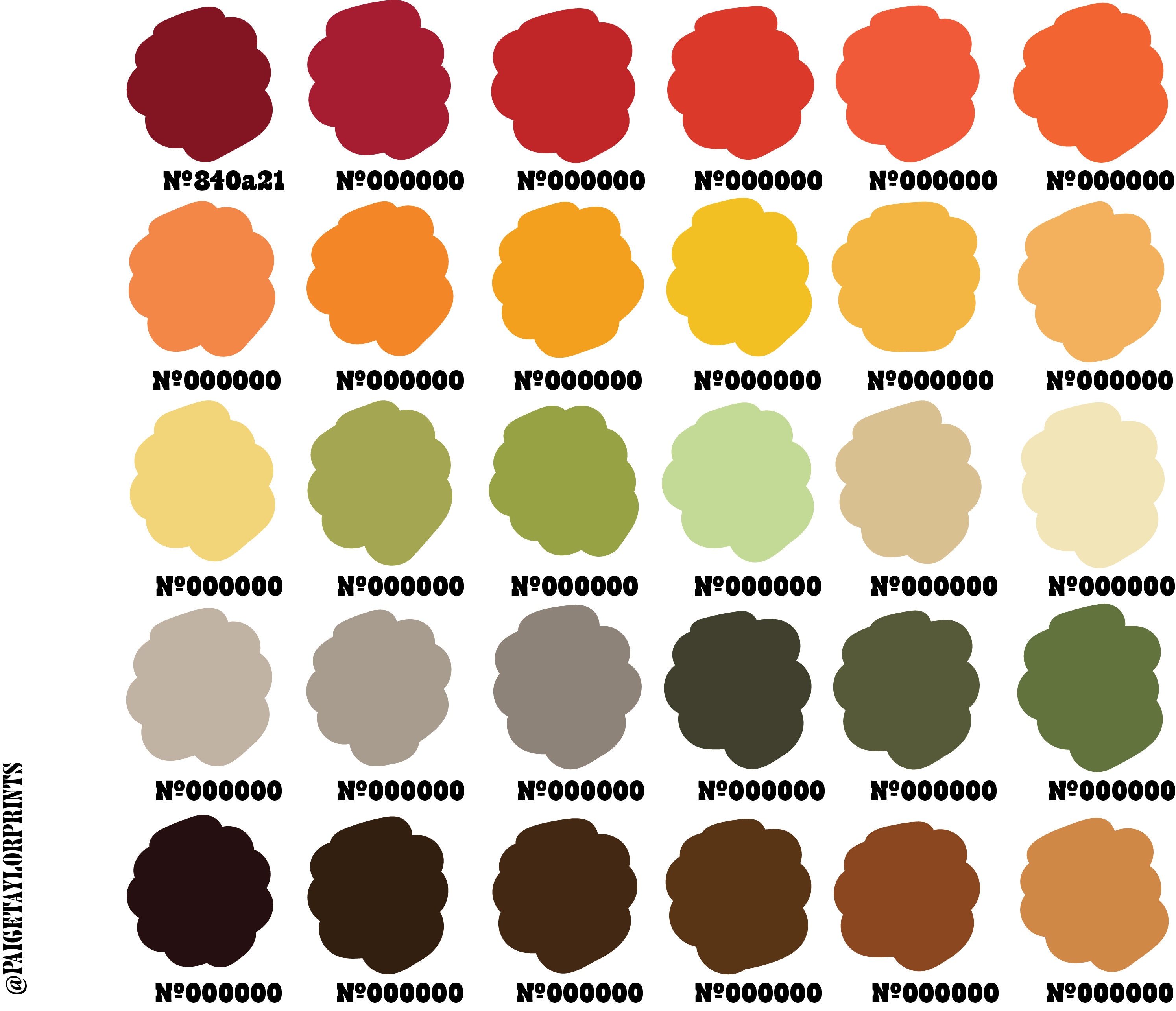 Marigolds Procreate Color Palette, Colorful Palette, Color Palette ...