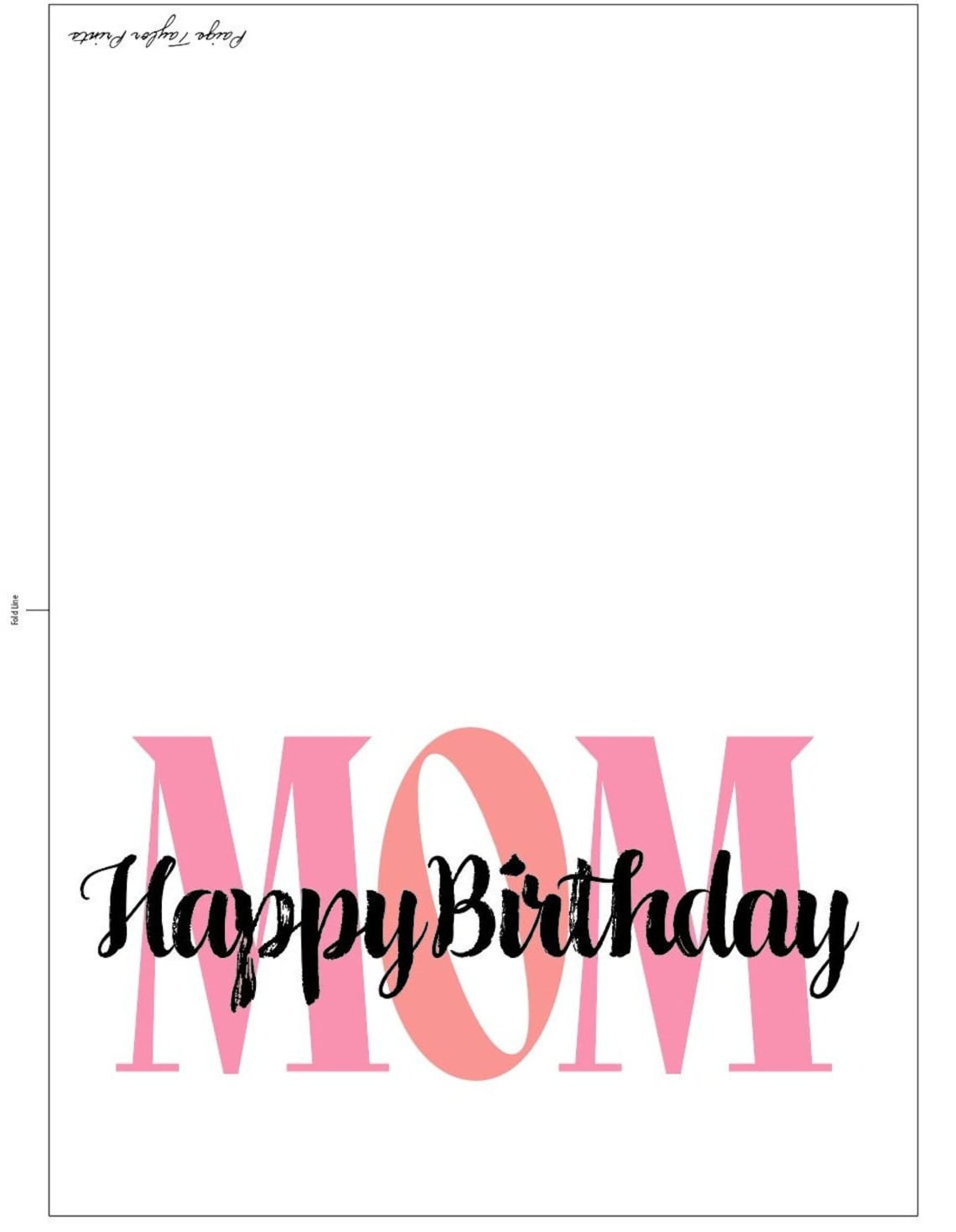 Happy Birthday Mom Printable Card, Digital Birthday Card, Printable ...
