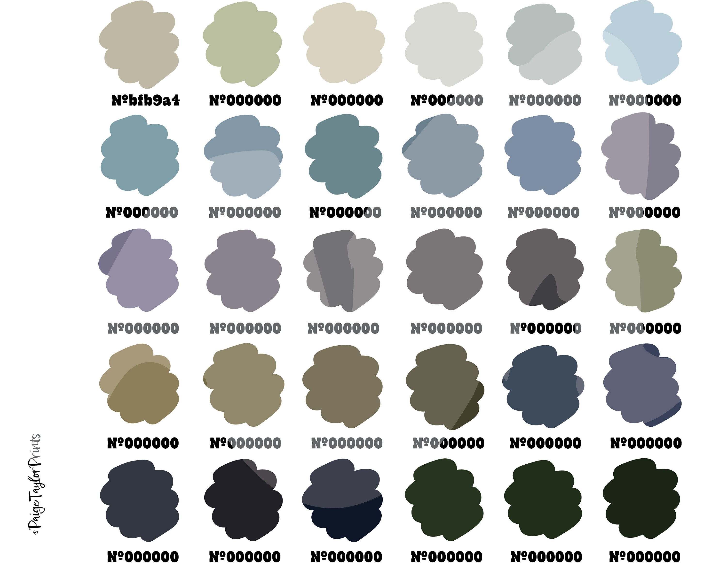 Midnight Swim Procreate Color Palette, Colorful Palette, Color Palette ...