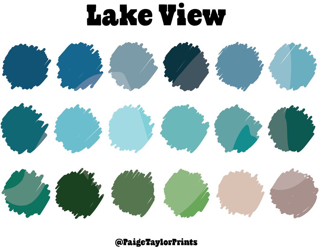 Lake View Color Palette - Etsy
