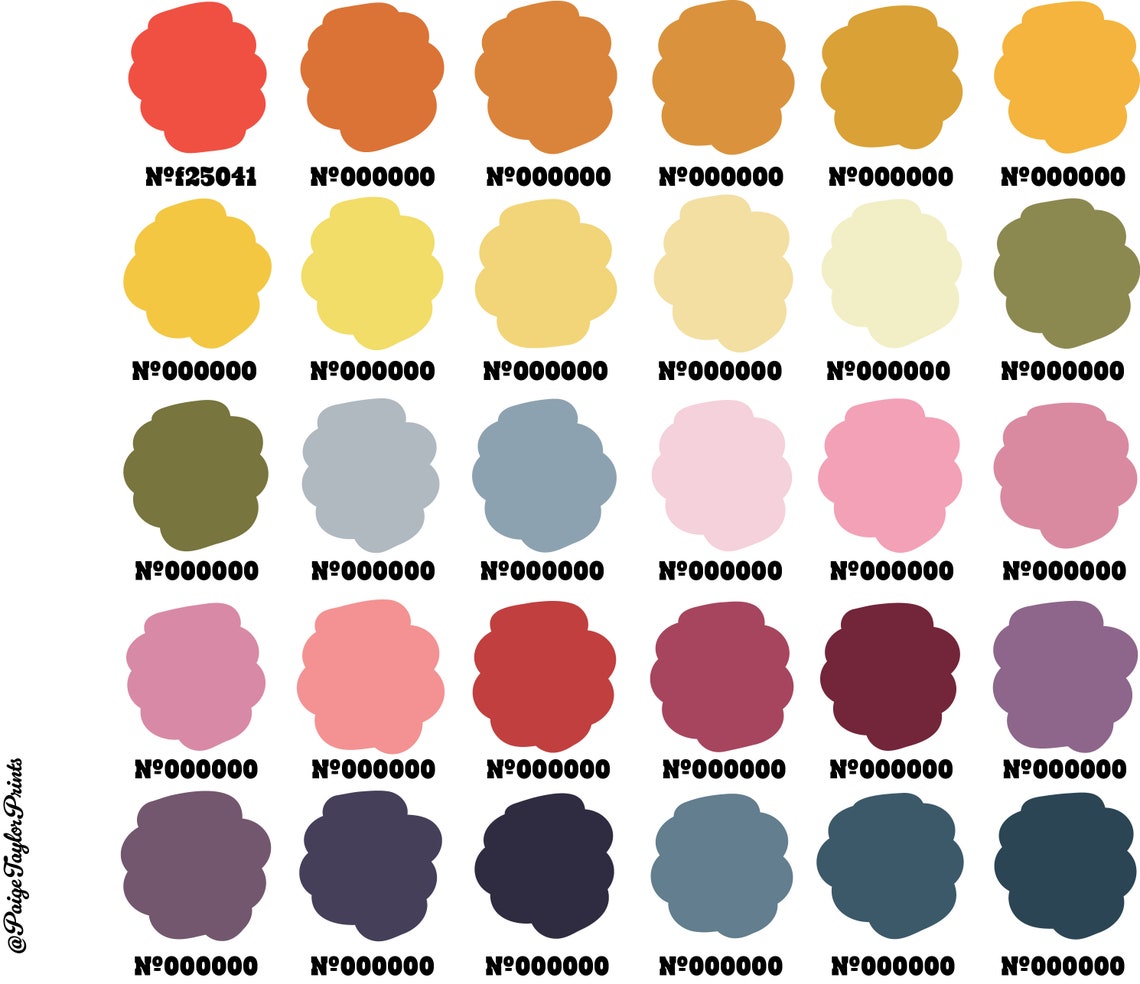 Hibiscus Lemon Tea Procreate Color Palette, Colorful Palette, Color ...